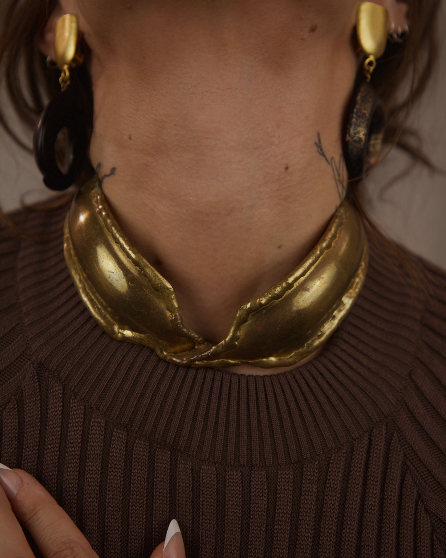 VINTAGE BRUTALIST BRONZE COLLAR – Julia Vaughn