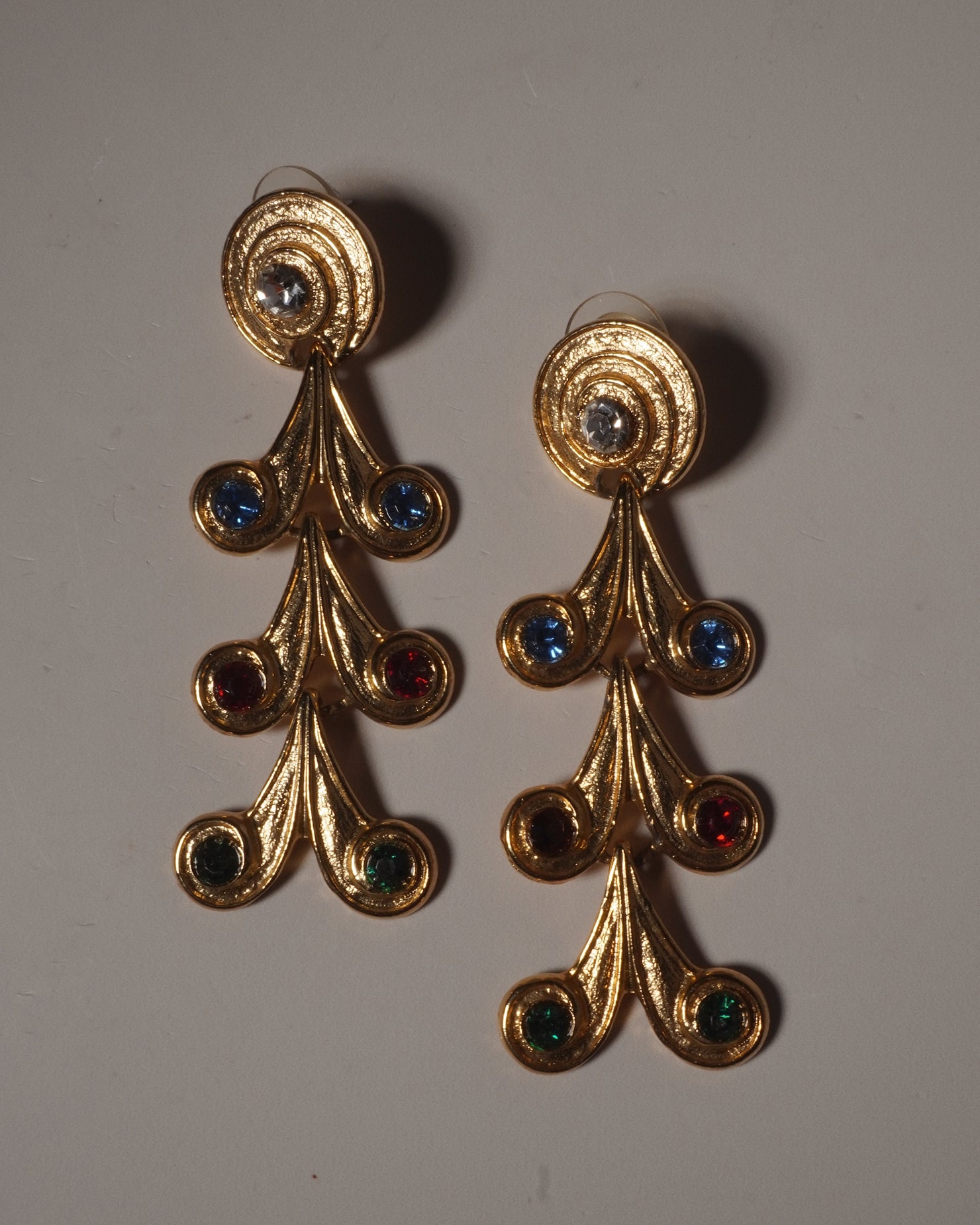 VINTAGE ETRUSCAN MULTI-COLORED DROP EARRINGS – Julia Vaughn