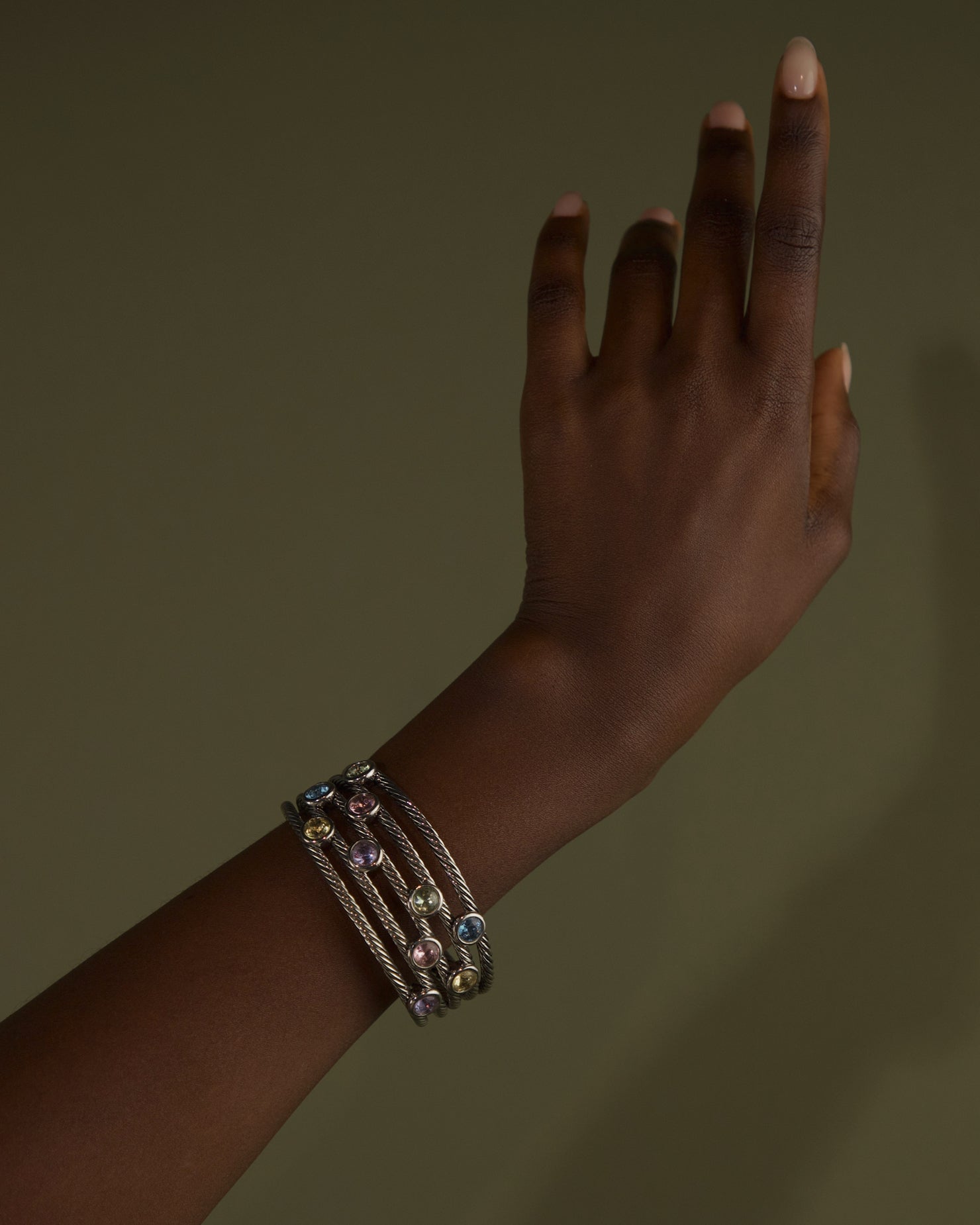 VINTAGE PASTEL RHINESTONE CABLE CUFF – Julia Vaughn