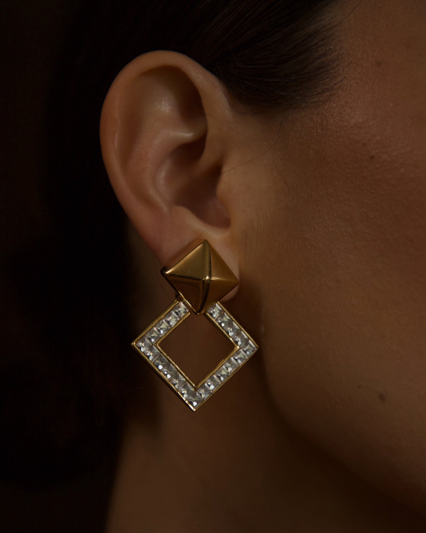 Vintage Rhinestone Drop Clip Ons – Julia Vaughn