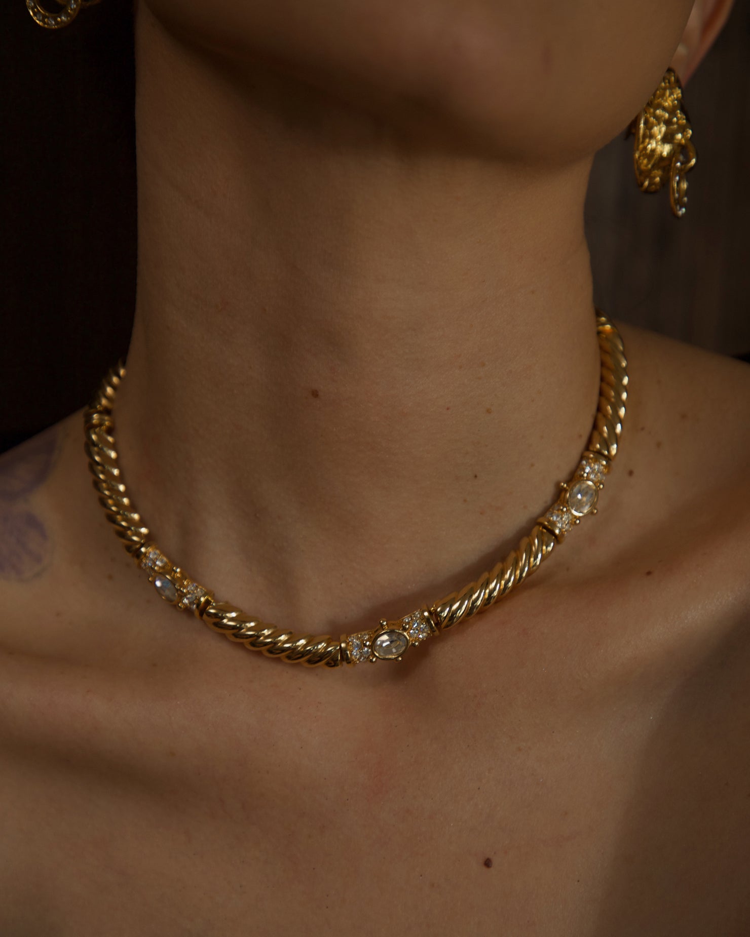 Vintage Segmented Crystal Necklace – Julia Vaughn